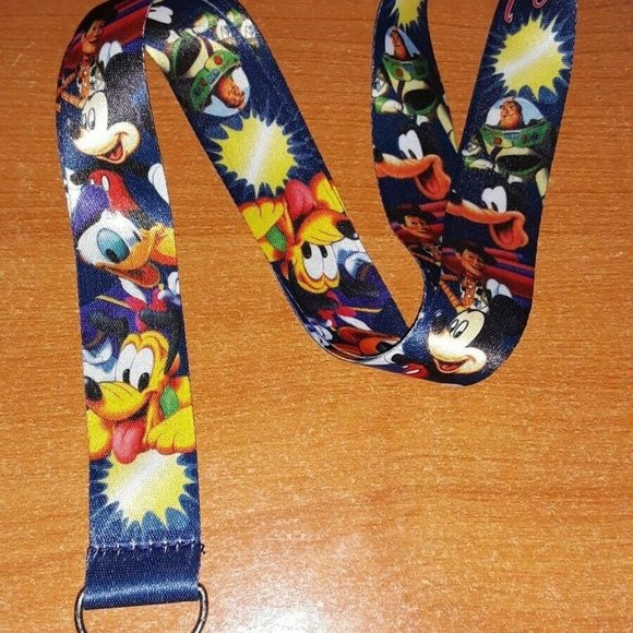 Disney | Accessories | Walt Disney World Characters Blue Lanyard | Poshmark